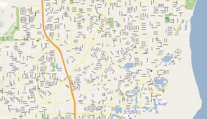 Miami Florida US printable Atlas 13 parts vector street map, full ...