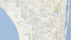 Miami Florida US printable Atlas 13 parts vector street map, full ...