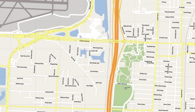 Miami Florida US printable Atlas 13 parts vector street map, full ...