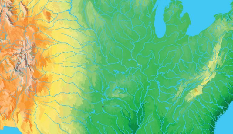 _US map simple full vector 01 02 Only releff & rivers Adobe Illustrator ...
