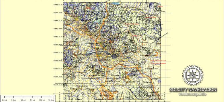 Florentia Florence Firenze Italy Map printable vector City Plan, full ...