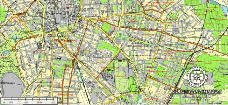 Leipzig Map Vector Germany printable City Plan full editable Street Map ...