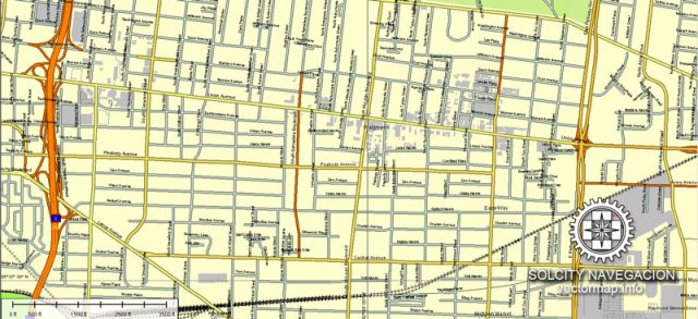 Memphis Tennessee US Vector Street Map printable Atlas 49 parts full ...