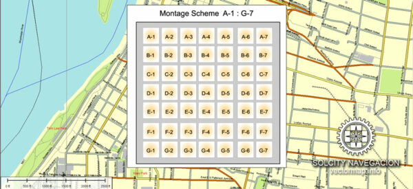 Memphis Tennessee US Vector Street Map printable Atlas 49 parts full ...