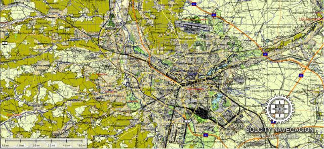 Nuremberg Germany Vector Map for printing Atlas 49 parts City Plan full ...