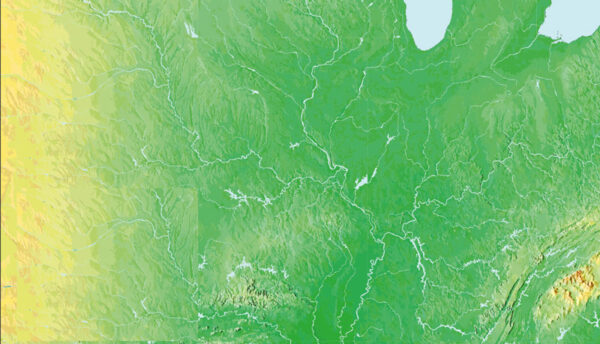 US Relief Vector Map Topo Terrain 01 02 vector SPHERE projection Corel ...