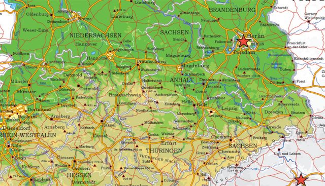 Germany Map printable vector 01 full editable Adobe Illustrator – Maps ...