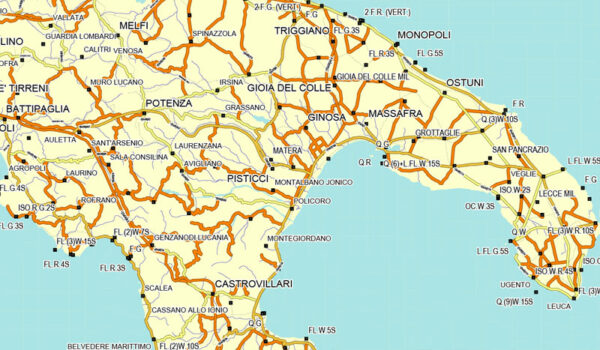 _Italy Map printable vector 01 Roadmap editable Corel Draw Royalty free ...