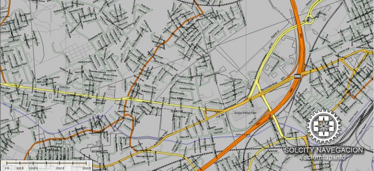 Manchester UK Map Vector Atlas 25 parts Street Map printable editable ...