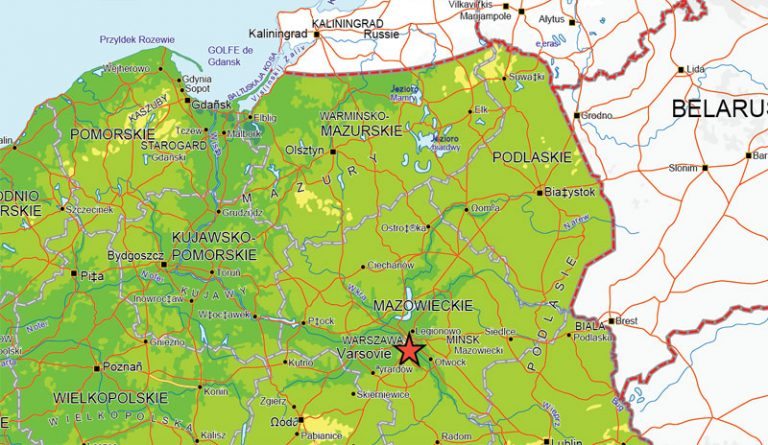 _Poland Map Vector printable simple 01 Relief full editable Corel Draw ...