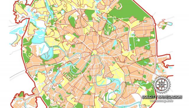 Moscow: Free simple map Moscow Russia vector Corel Draw – Maps in ...