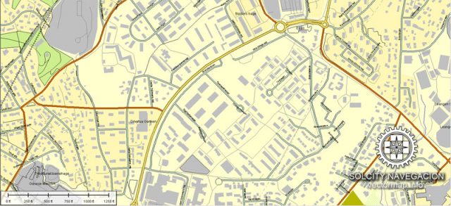 Trondheim Norway Map Vector printable City Plan full editable Adobe ...