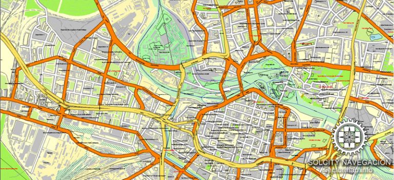 Wroclaw Poland Map Vector editable City Plan Adobe Illustrator Royalty ...