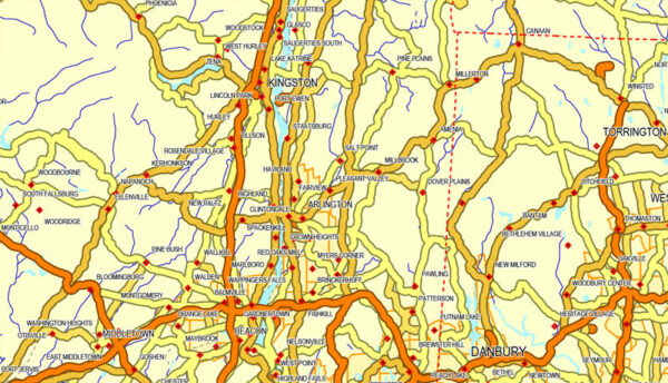 United States + Canada Country vector map 01 02 in Adobe Illustrator ...