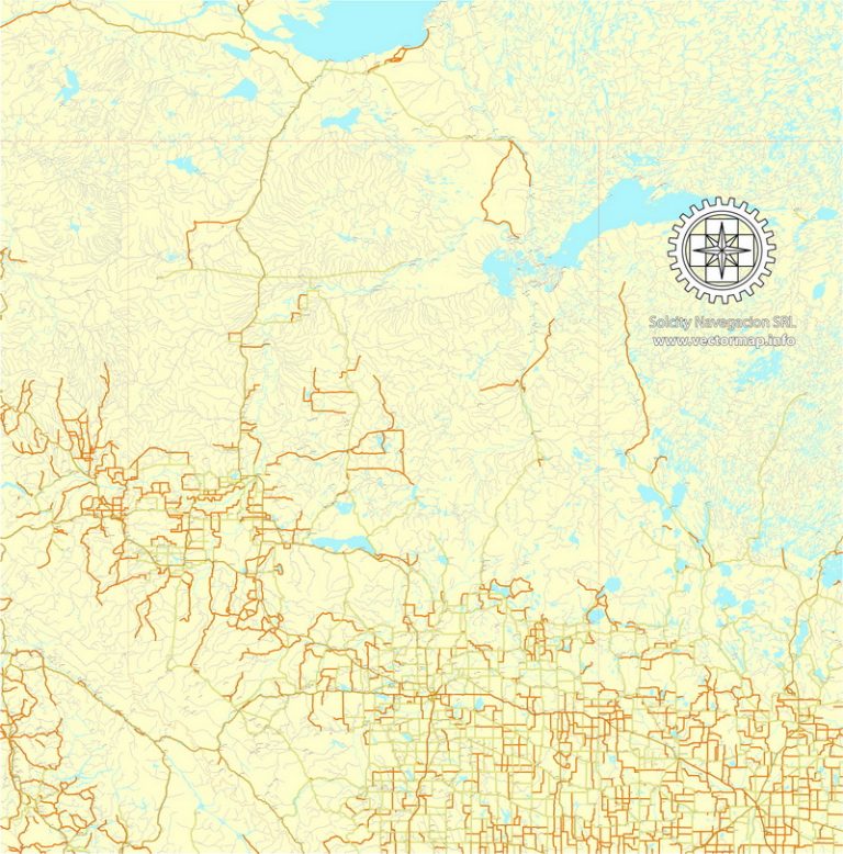 United States + Canada Country vector map 01 02 in Adobe Illustrator ...