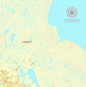 United States + Canada Country vector map 01 02 in Adobe Illustrator ...