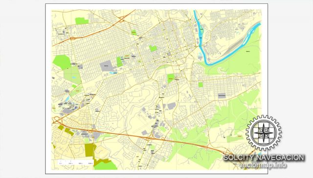 Allentown Pennsylvania US printable vector street map: City Plan full ...