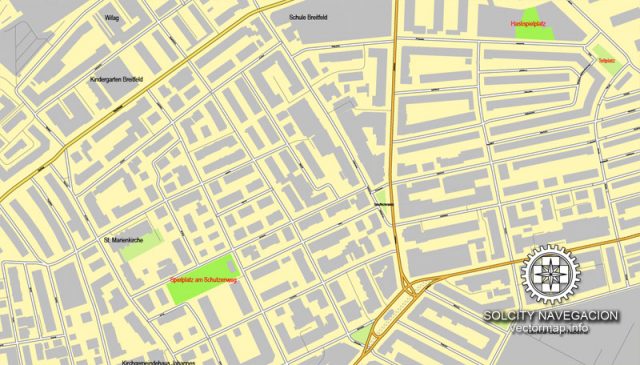 Bern Switzerland printable vector street map full City Plan map, full ...