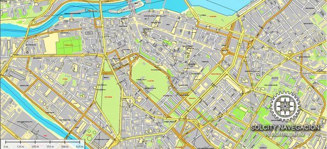 Geneva Switzerland printable vector street full Atlas 15 parts map ...