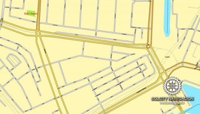 Rotterdam, Netherlands, printable vector street City Plan map, full ...