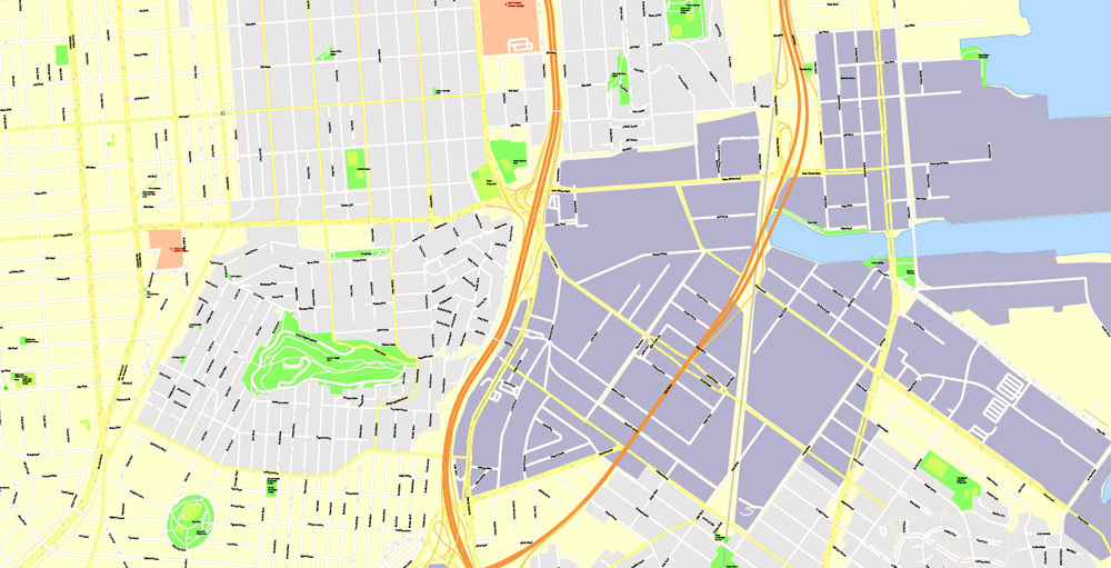 San Francisco: Free download vector map San Francisco, California, US ...