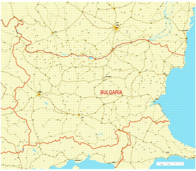 Bulgaria: Free vector map Bulgaria, Adobe Illustrator, download now ...