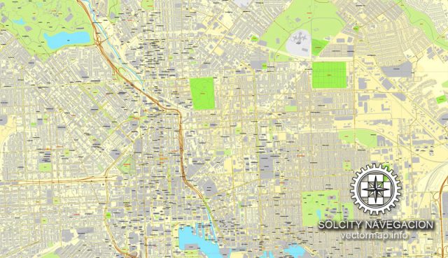 Baltimore, Maryland, US printable vector street City Plan map, full ...