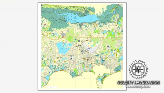 Barnstable, Massachusetts, Printable map, US, vector map V3.10 Adobe ...