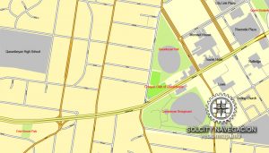 Canberra, Australia in Adobe illustrator, printable vector street City ...