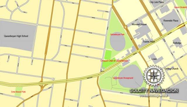 Canberra, Australia in Adobe illustrator, printable vector street City ...