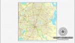Dallas, Texas, US printable vector street City Plan map, full editable ...