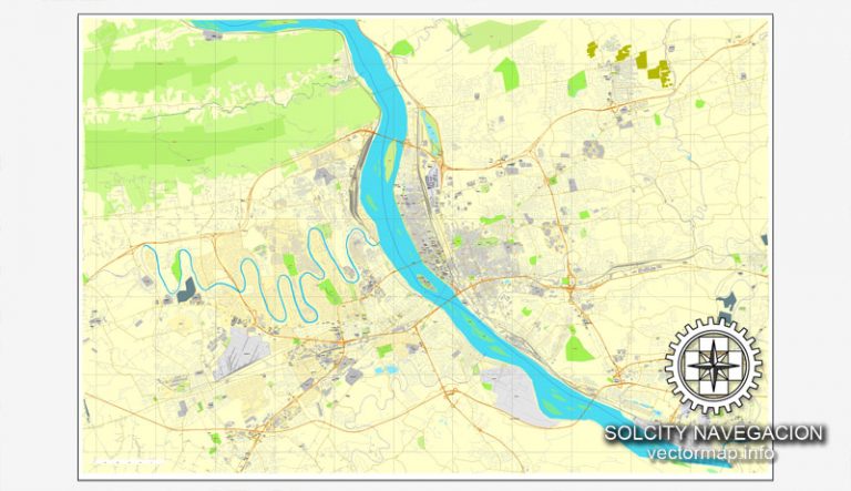 Harrisburg, Pennsylvania, US printable vector street City Plan map ...