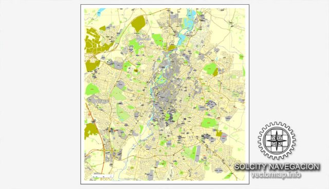 Leicester UK Map Vector City Plan High Detailed Street Map editable ...
