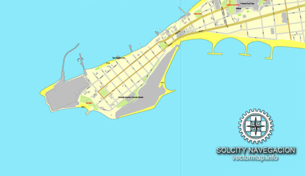 Lima, Peru, 2 part map, printable vector street City Plan map, full ...