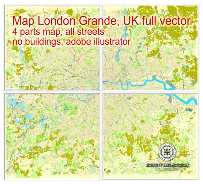 Manchester, UK Great Britain, printable vector street City Plan map ...