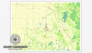 Winnipeg Steinbach Canada DWG Map printable vector street map: City ...