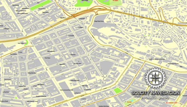 Nice Map France printable vector City Plan editable Street Map Adobe ...