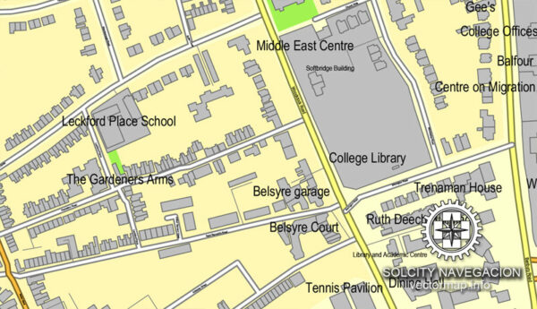 Oxford UK Vector Map printable City Plan editable Adobe Illustrator ...