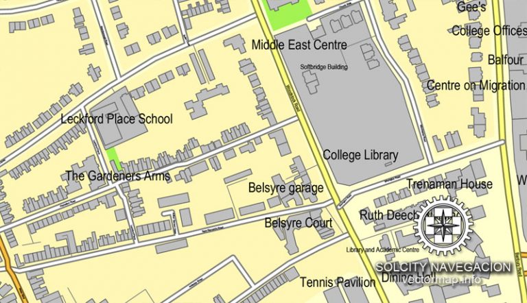 Oxford UK Vector Map printable City Plan editable Adobe Illustrator ...