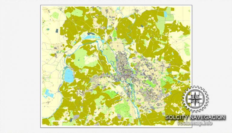 Oxford UK Vector Map printable City Plan editable Adobe Illustrator ...