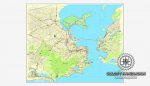 Rio de Janeiro, Brazil, printable vector street City Plan map, full ...