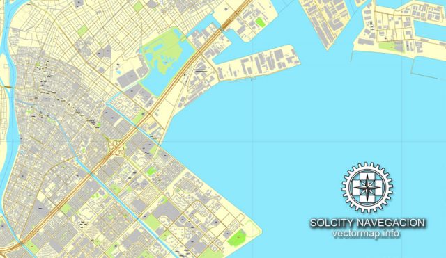 Tokyo, Japan in Adobe illustrator, printable vector street 9 parts City ...
