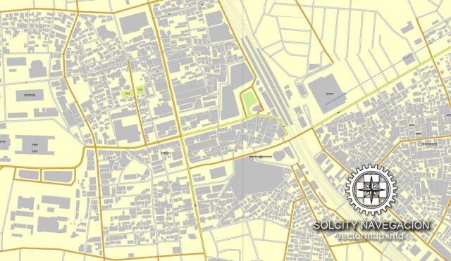 Tokyo, Japan in Adobe illustrator, printable vector street 9 parts City ...