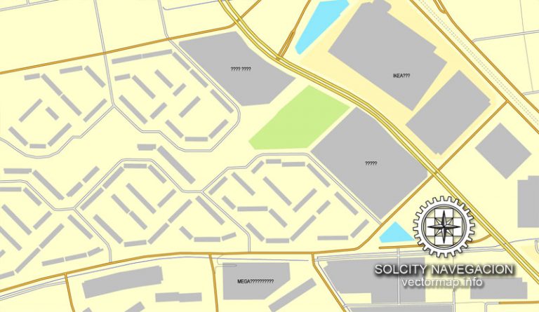 Tokyo, Japan in Adobe illustrator, printable vector street 9 parts City ...