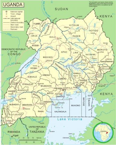 Uganda: Free vector map Uganda, Adobe Illustrator, download now maps vector clipart – Maps in ...
