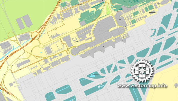 Barcelona, Spain, printable vector street City Plan map, full editable ...