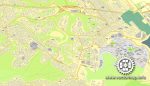 Haifa, Israel, printable vector street map, City Plan, full editable ...