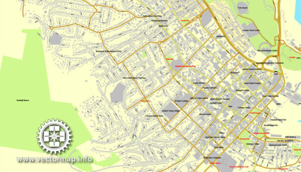 Hobart, Tasmania in Adobe Illustrator, Australia, printable vector ...