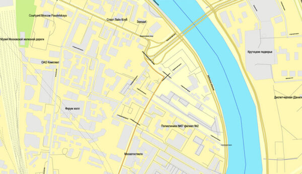 Москва Moscow, Russia, printable vector street City Plan map in 4 parts ...