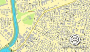 Padova / Padua, Italy, printable vector street map City Plan, full ...